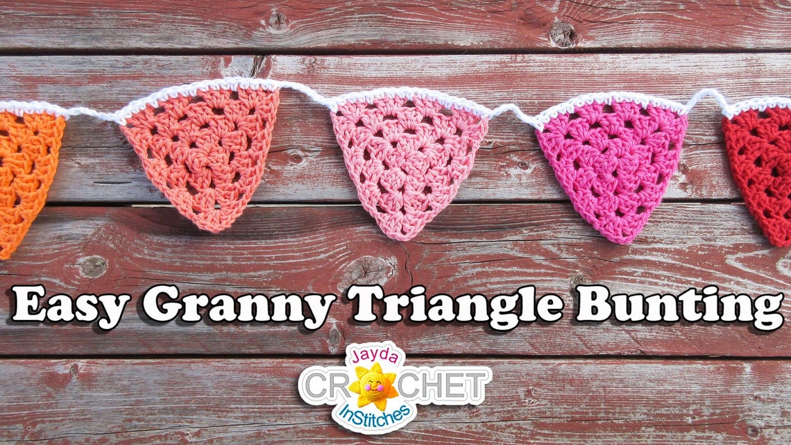 Granny Triangle Crochet PATTERN PDF - Make a Bunting Instructions ...
