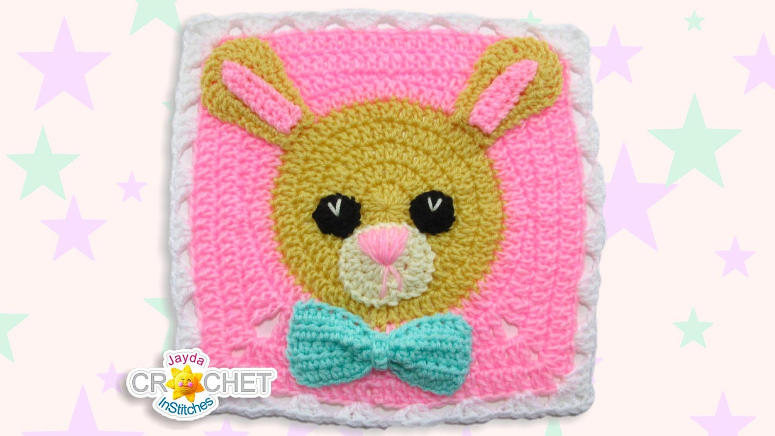 Crochet Bunny Rabbit Square Motif - PDF Pattern - 11.5 Inch Square ...