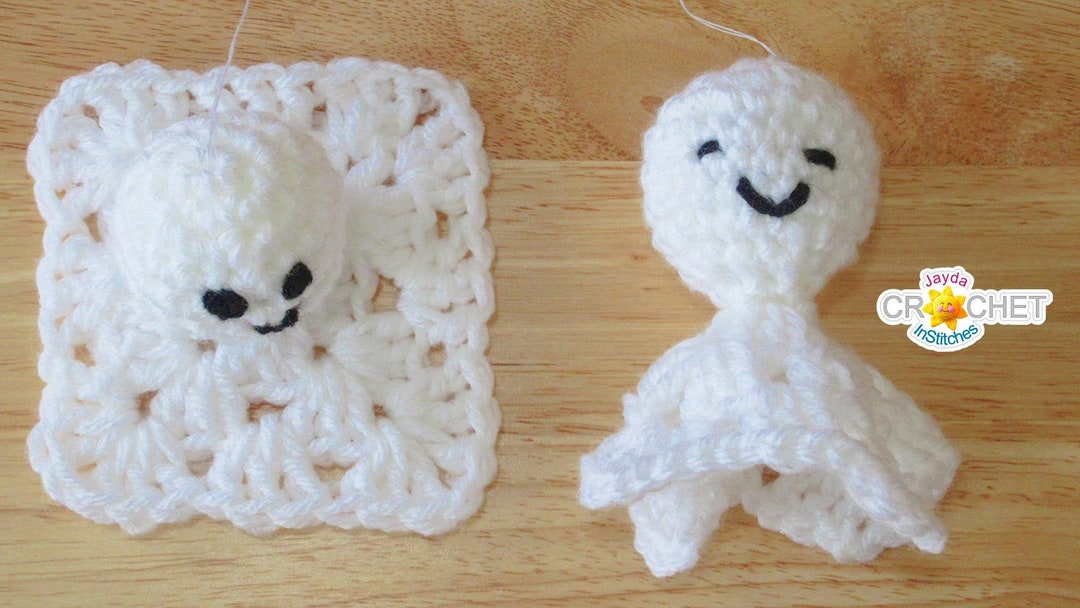 Granny Square Ghost Crochet PATTERN PDF - Halloween Decor Party Favour ...
