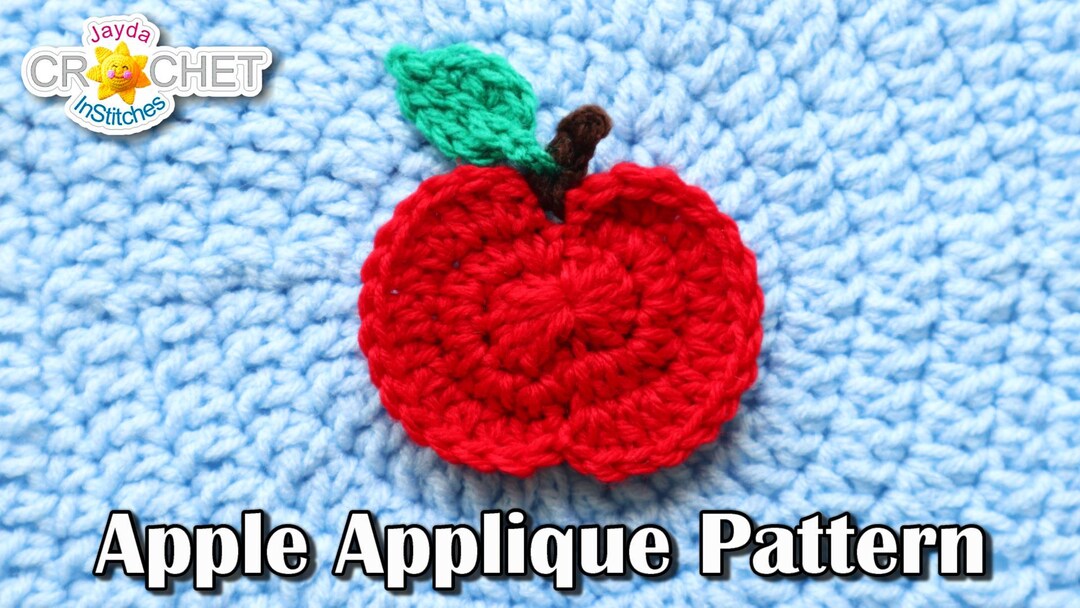 Apple Applique - Crochet PATTERN PDF - Jayda Institches - Etsy