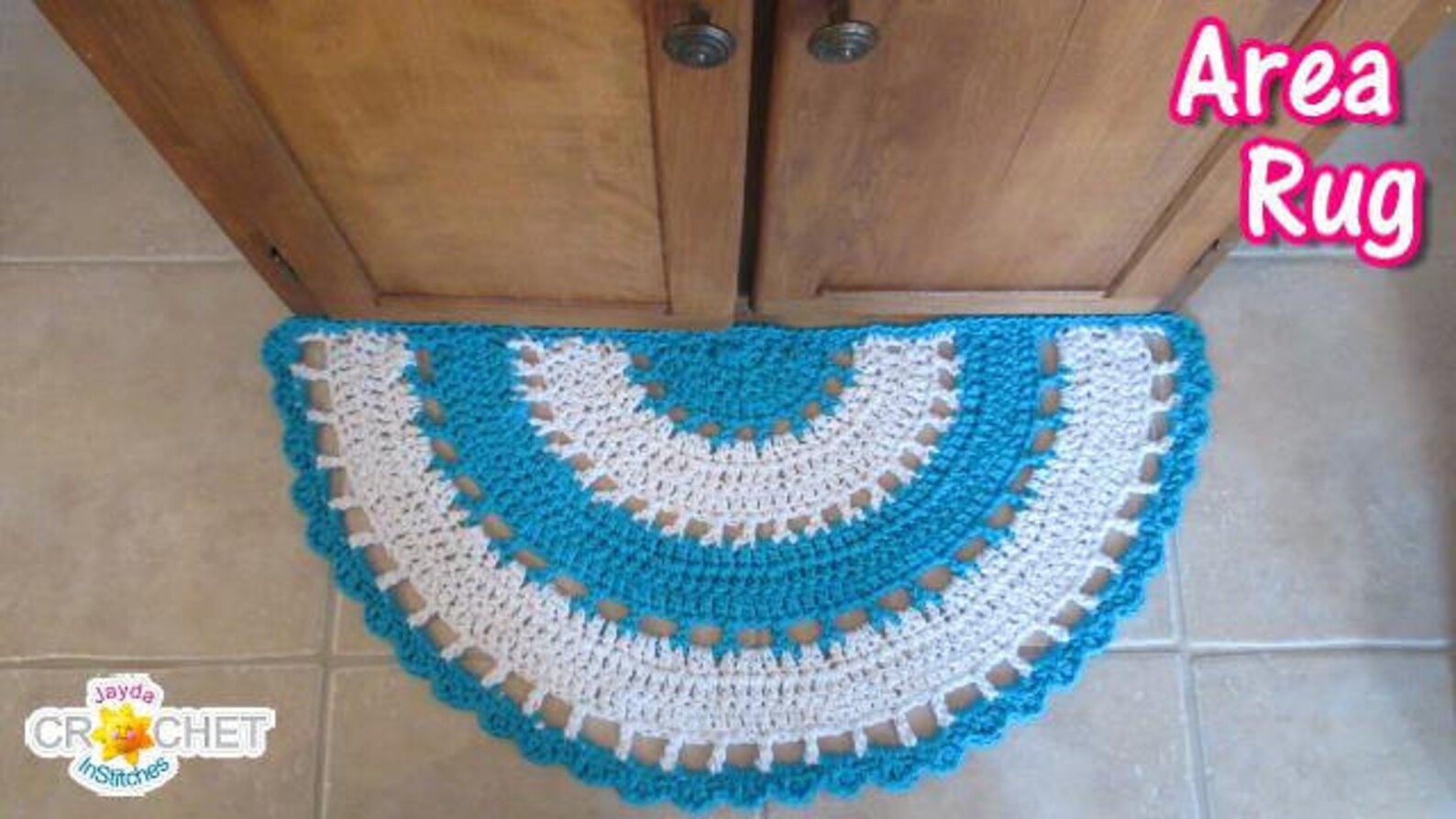 Half Circle Area Rug - Crochet Pattern PDF - Jayda Institches - Etsy