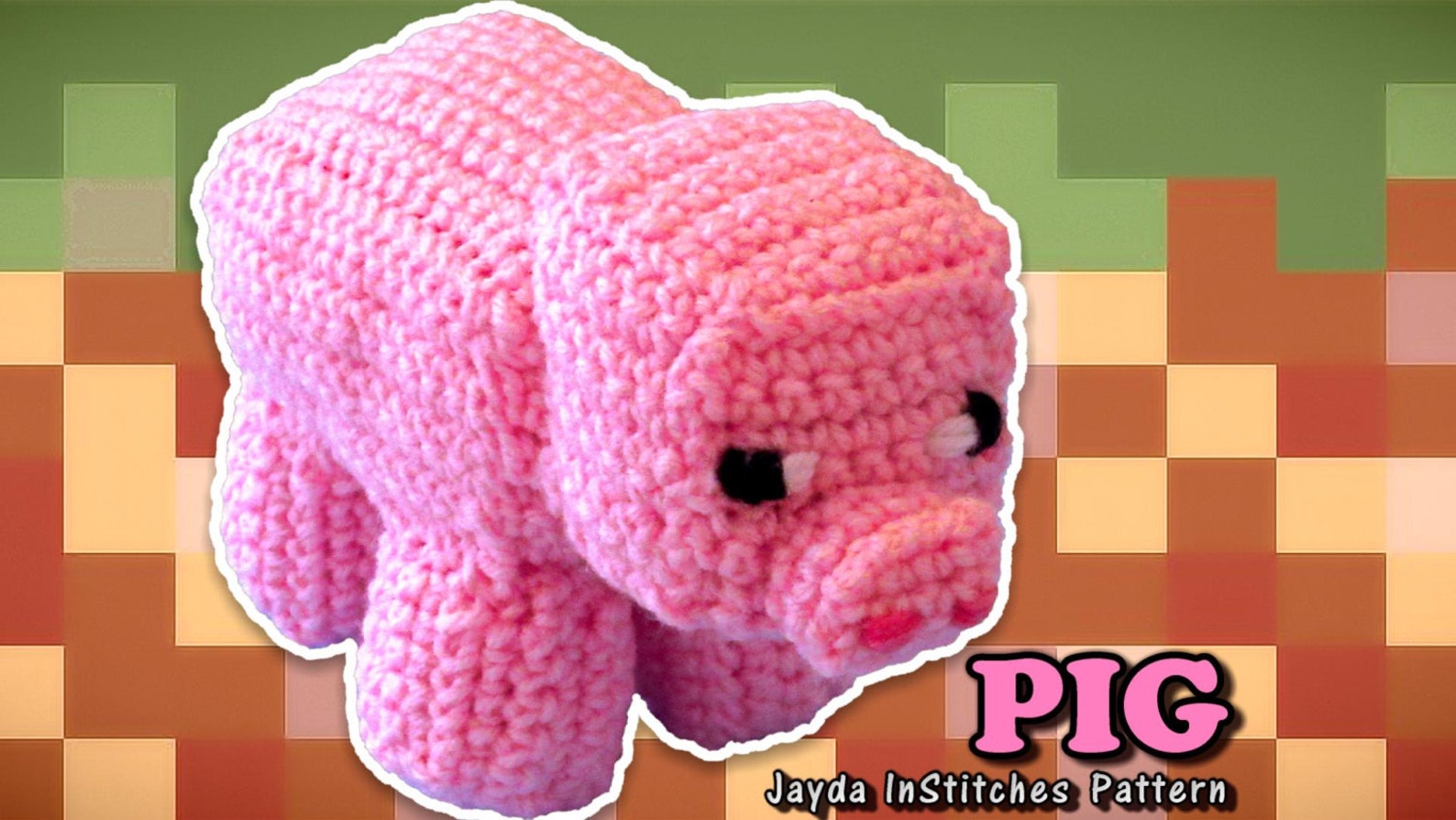 Crochet Video Game Pig Plush Pattern PDF Written | Etsy