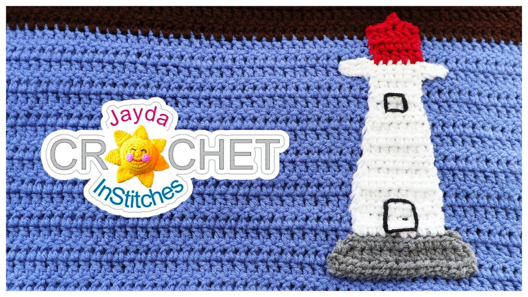 Lighthouse Applique - Crochet PATTERN PDF - Folk Art Calendar Blanket ...