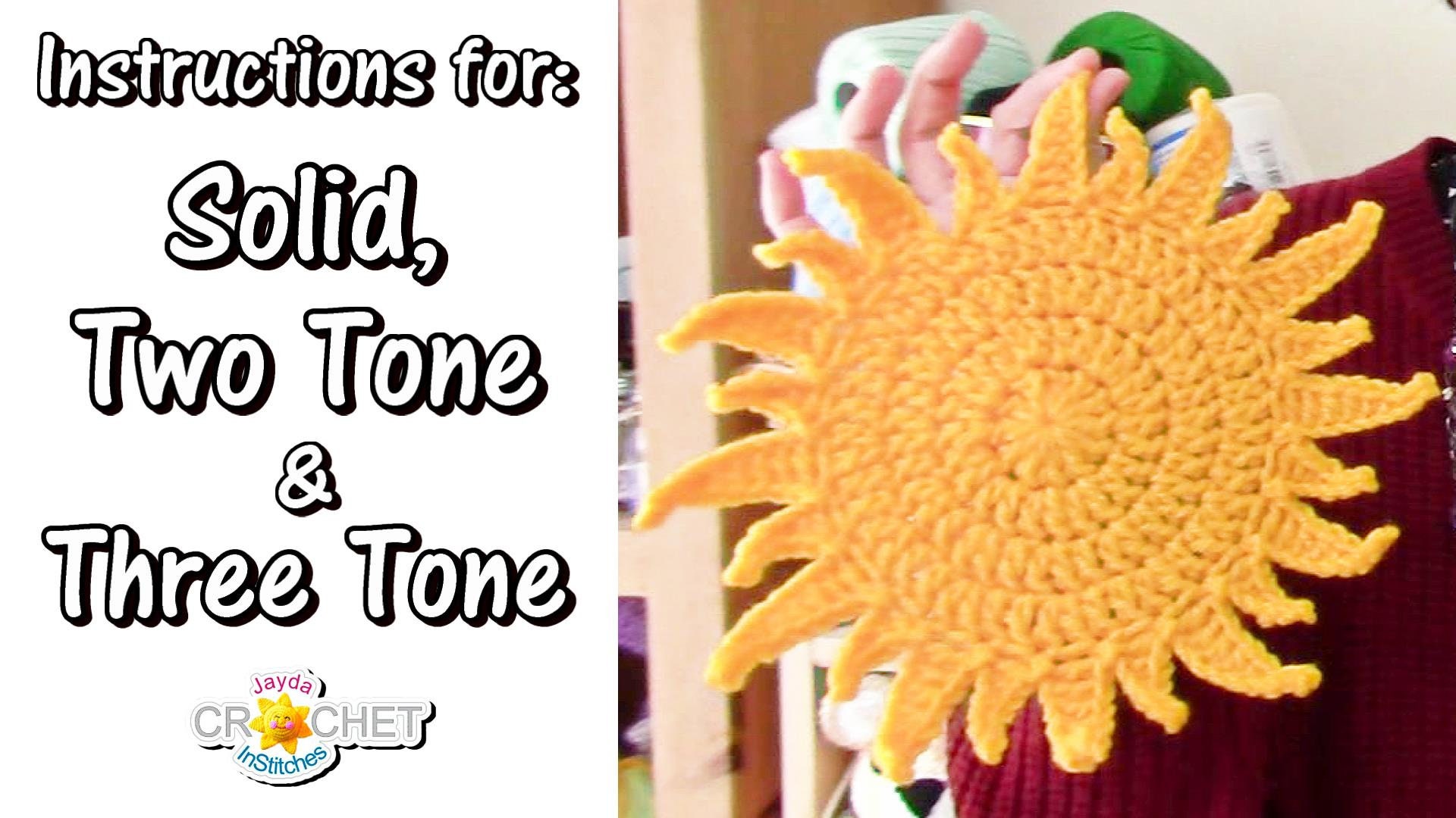 Sunshine Applique Crochet PATTERN PDF Folk Art Calendar | Etsy