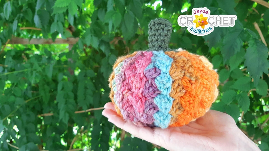 Stuffed Pumpkin Crochet PATTERN PDF - Falling Leaves Stitch ...