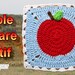 Crochet Apple Square PDF PATTERN - September Calendar Blanket Motif ...