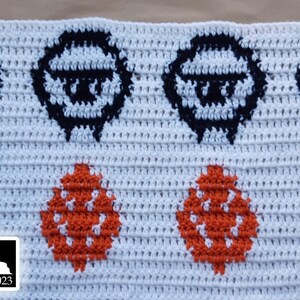 Sheep Graph Crochet PATTERN PDF - November Fair Isle Style Calendar ...