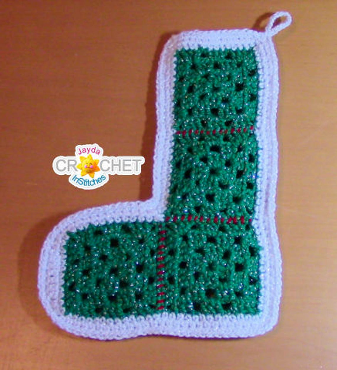 Vintage Christmas Stocking Granny Square Crochet PATTERN PDF - Etsy