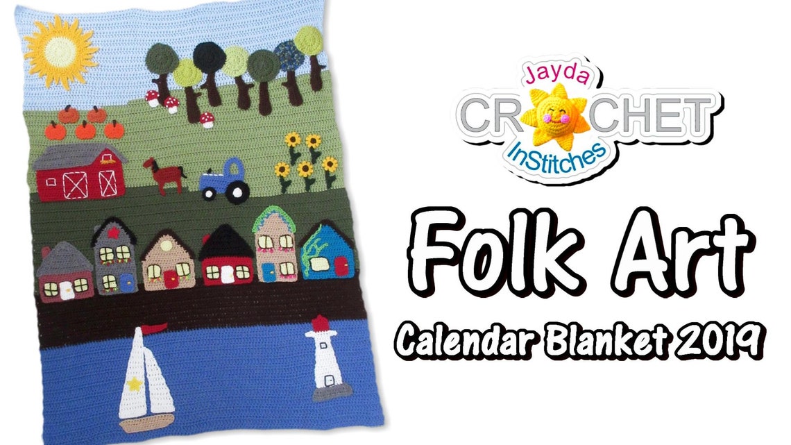 Trees Applique (deciduous) - Crochet PATTERN PDF - Folk Art Calendar ...