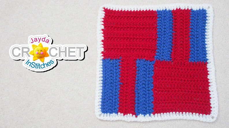 Blocks & Stripes Square Crochet PATTERN PDF Patchwork | Etsy