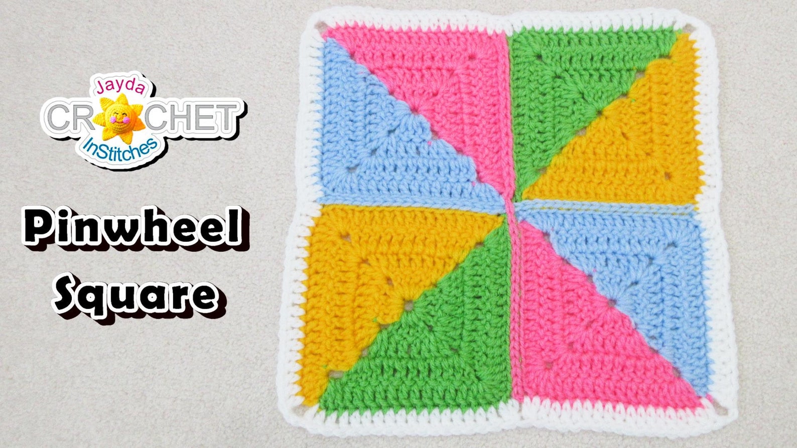 Pinwheel Square Crochet PATTERN PDF Patchwork Quilt-style | Etsy