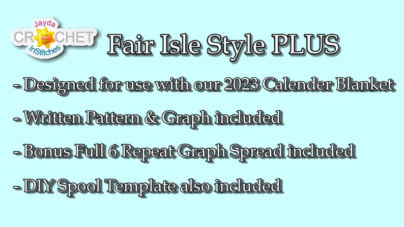 Acorn Graph Crochet PATTERN PDF - Fair Isle Style PLUS Series - Jayda ...