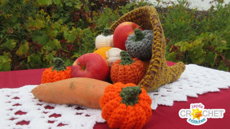 Cornucopia Crochet PATTERN PDF Horn of Plenty Basket | Etsy