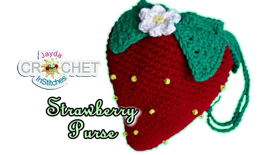 Strawberry Purse Crochet Pattern Dessert Accesories Sweet - Etsy