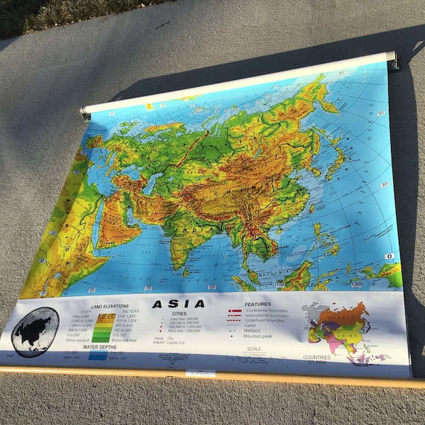 Pull Down Map - Etsy