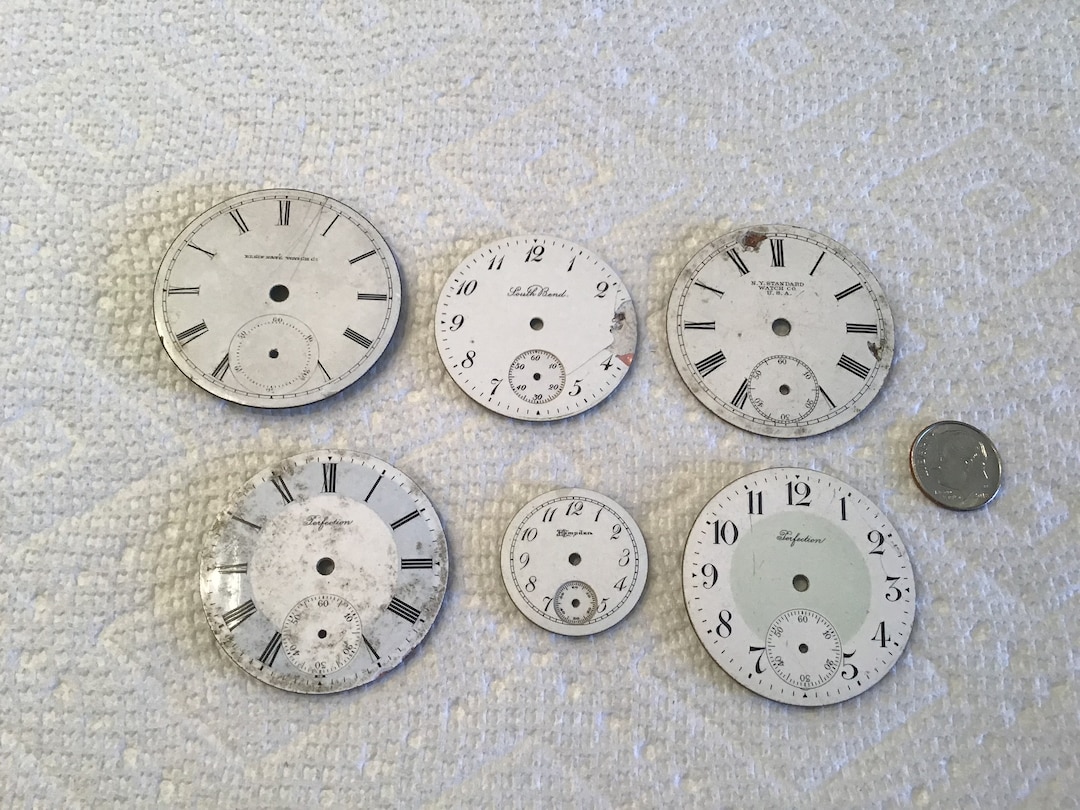 6 Metal Pocket Watch Face Plates Vintage Antique - Etsy