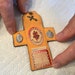 Antique Leather Sacred Heart Medals Crucifix Oratory Pocket Prayer ...