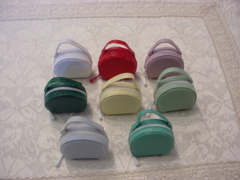 ONE Tiny Leather Zippered Doll Purse Handbag Hand Bag | Etsy