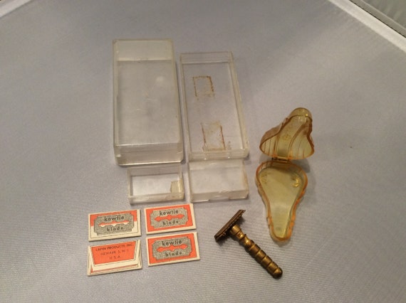 Vintage Salesman Sample Kewie Ladies Miniature Brass Razor and | Etsy