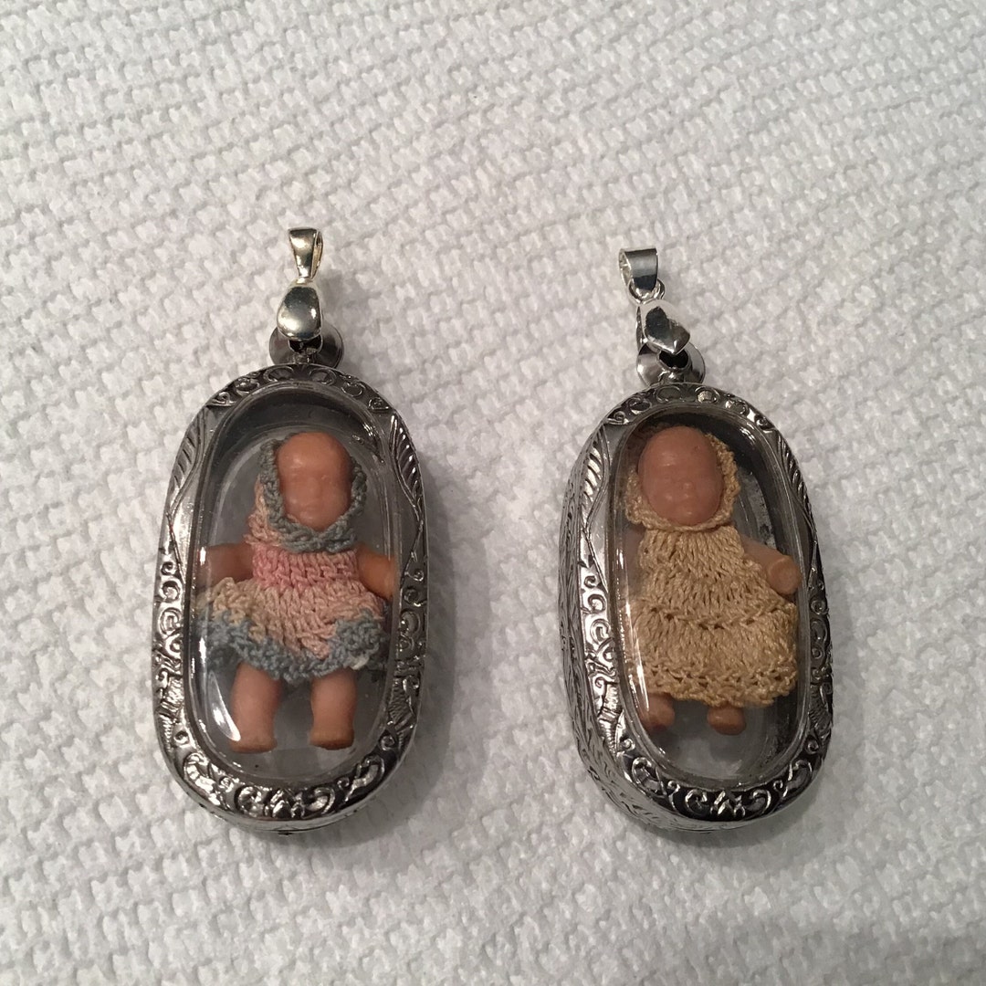 CHOICE of One....vintage Antique Doll Miniature Tiny in See Through ...