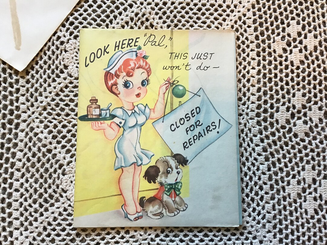 Vintage VERY RARE Doctor Nurse Merri -manifolds Lithograph Unsigned Get ...