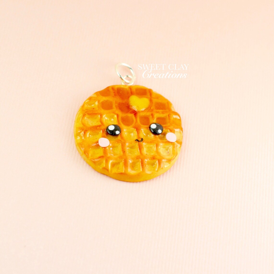 Waffle Kawaii Charm Miniature Food Jewelry Polymer Clay - Etsy
