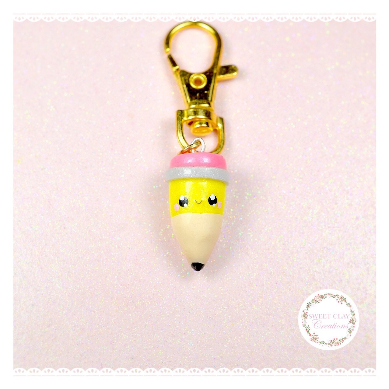 Pencil Kawaii Charm Polymer Clay Charm Miniature Mini Handmade | Etsy