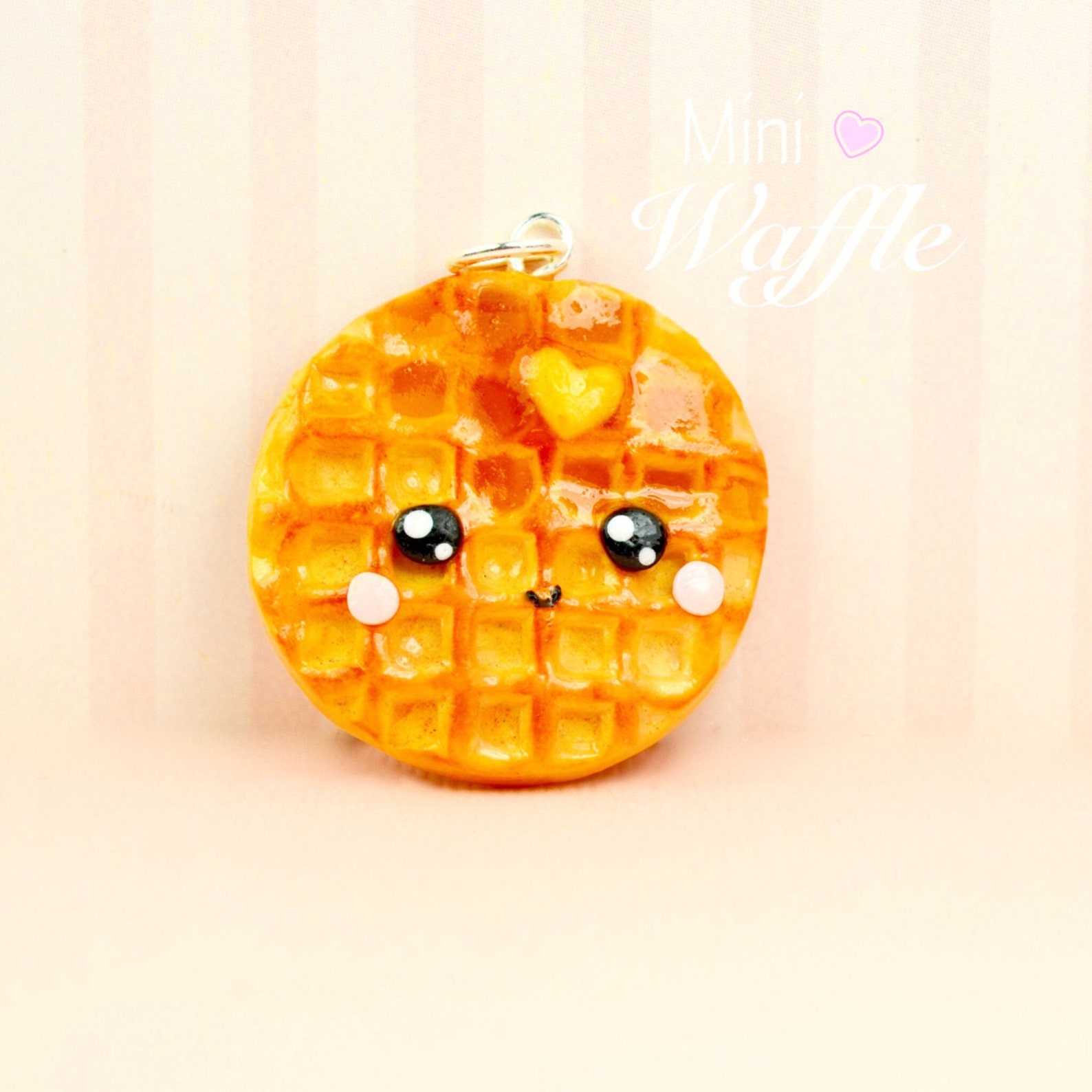 Waffle Kawaii Charm Miniature Food Jewelry Polymer Clay - Etsy
