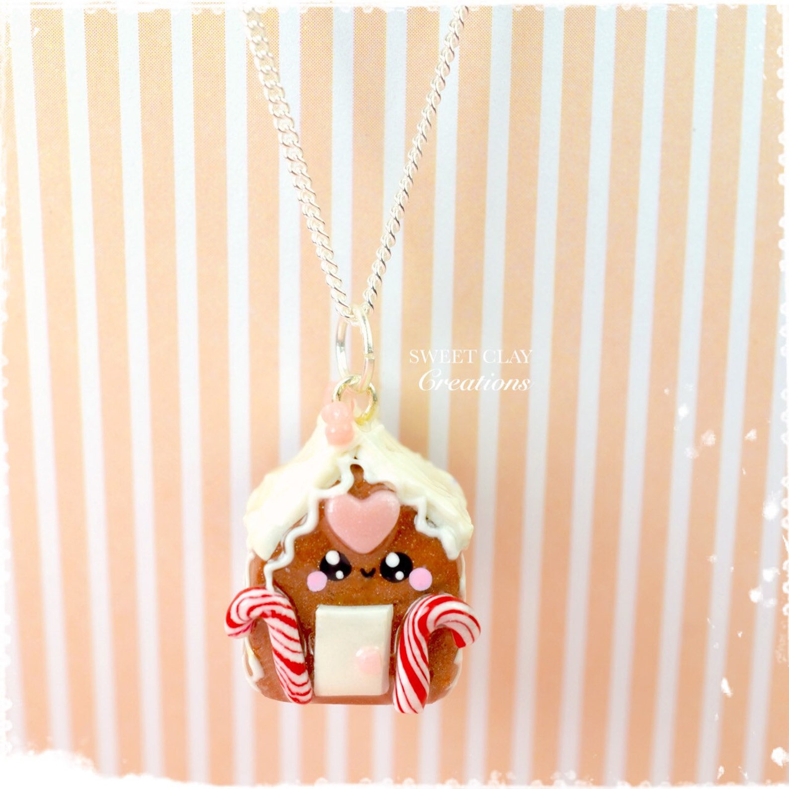 Mini Gingerbread House Kawaii Charm Polymer Clay Handmade - Etsy