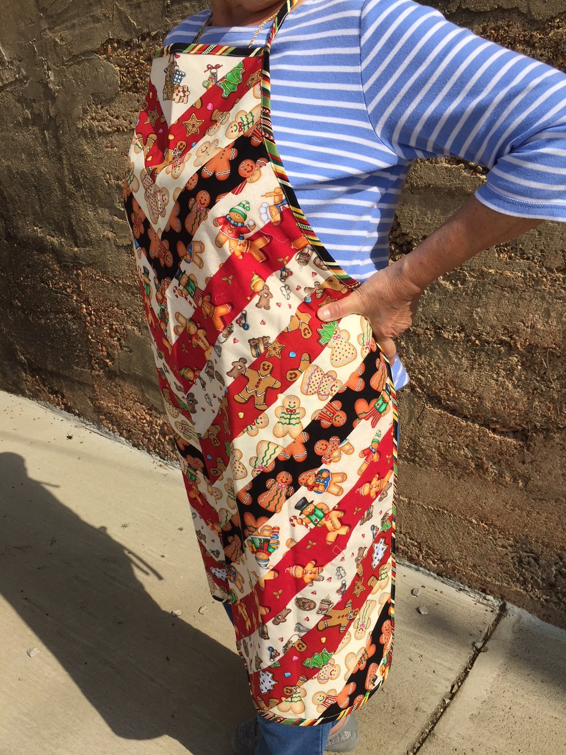 Gingerbread Apron, Gingerbread Themed Designer Apron, Chef Style Apron ...