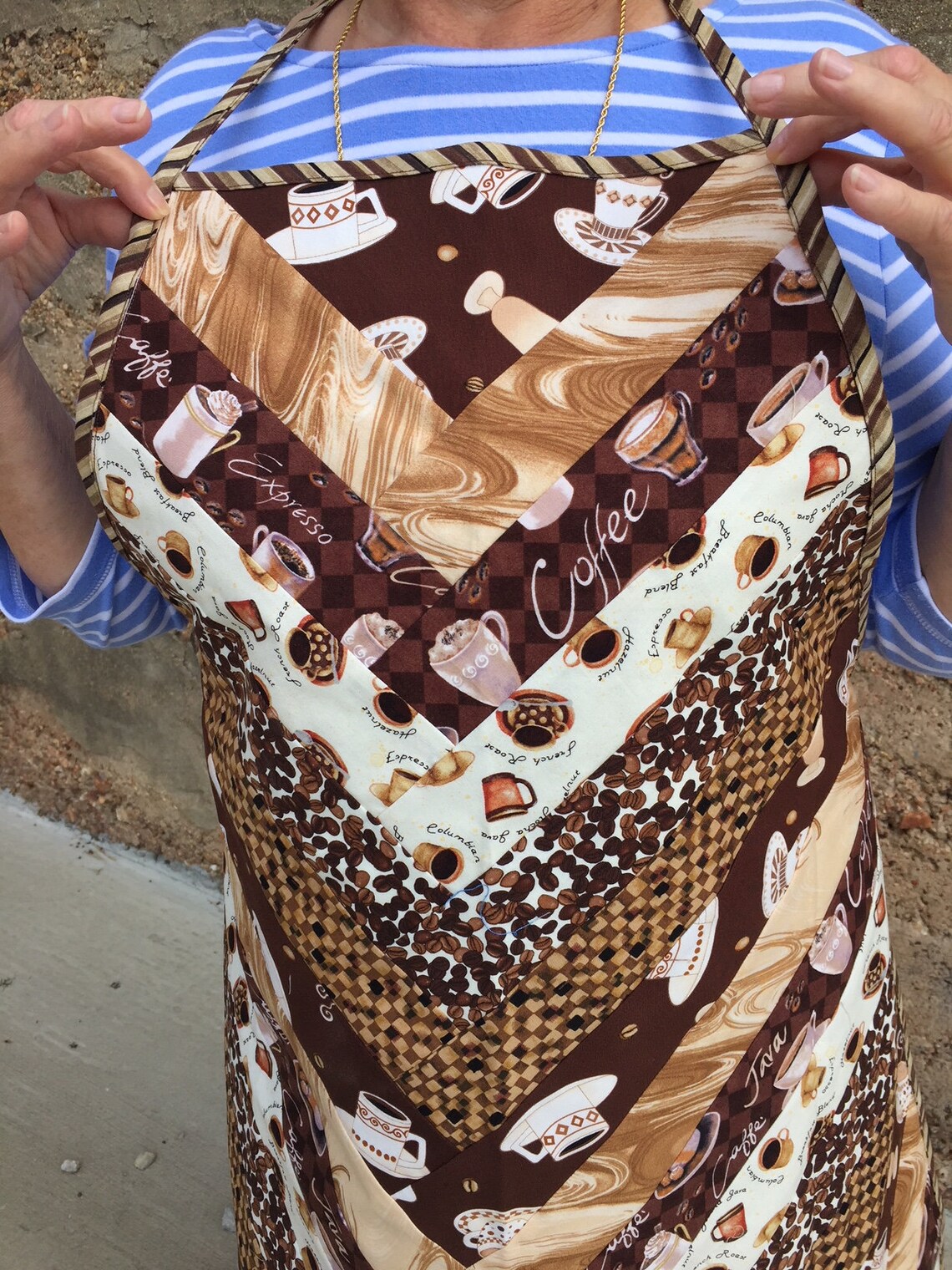 Coffee Apron Coffee Themed Designer Apron Chef Style Apron - Etsy