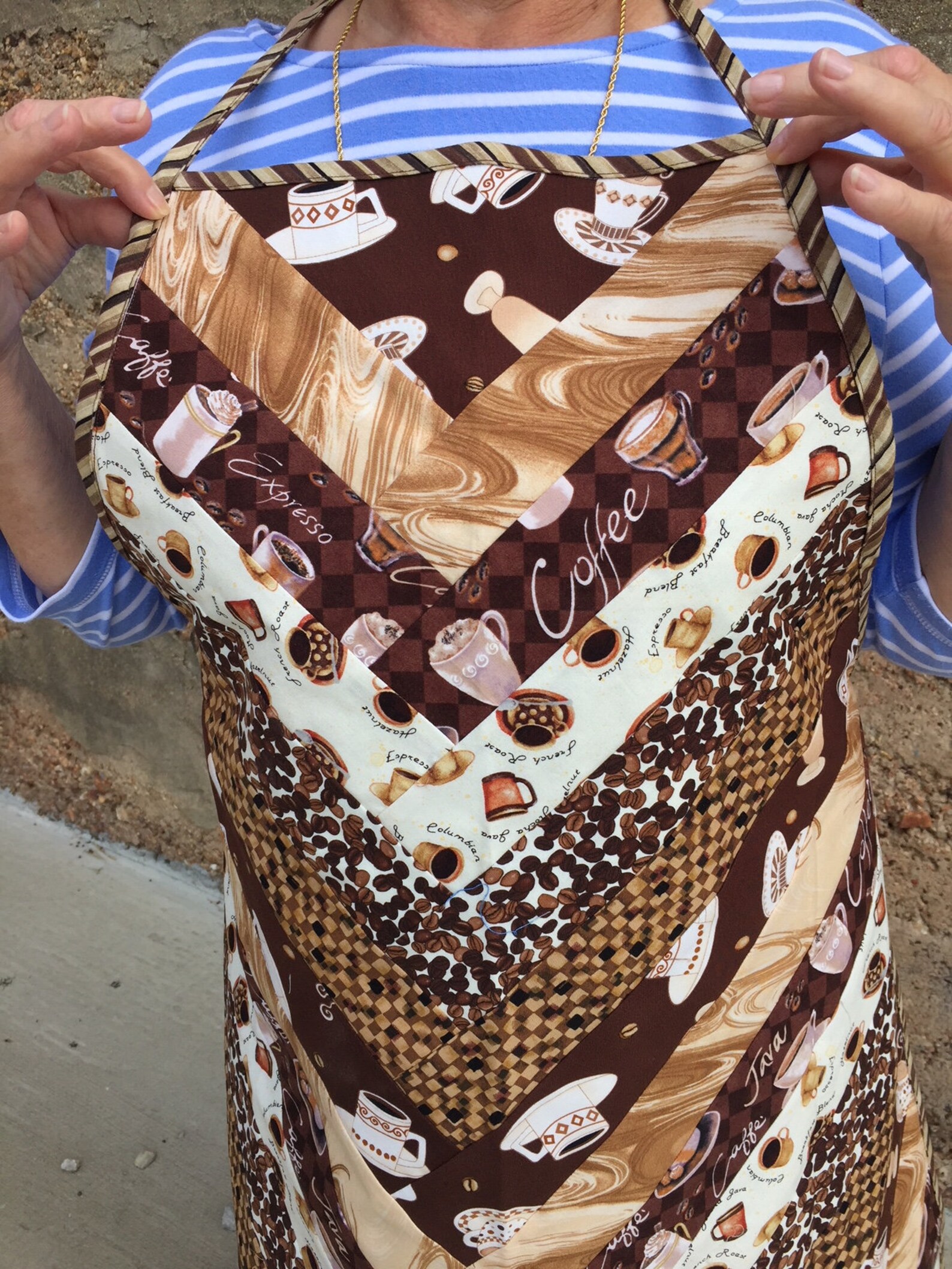 Coffee Apron Coffee Themed Designer Apron Chef Style Apron - Etsy