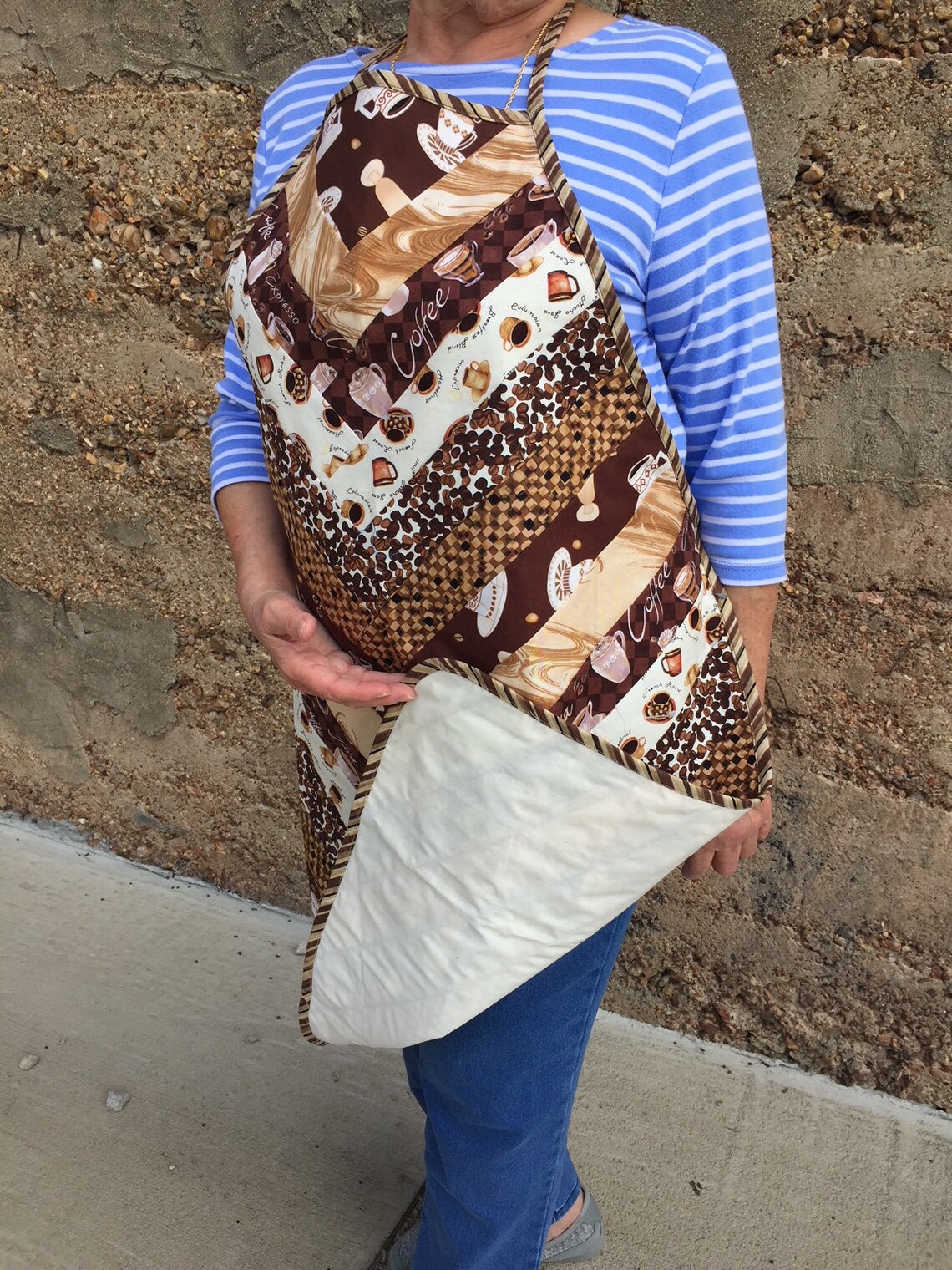 Coffee Apron Coffee Themed Designer Apron Chef Style Apron - Etsy