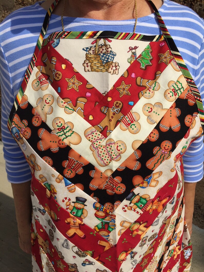 Gingerbread Apron, Gingerbread Themed Designer Apron, Chef Style Apron ...