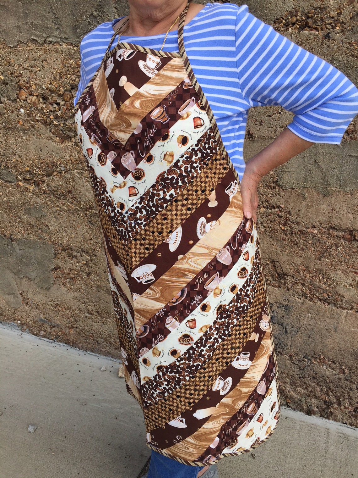 Coffee Apron Coffee Themed Designer Apron Chef Style Apron - Etsy