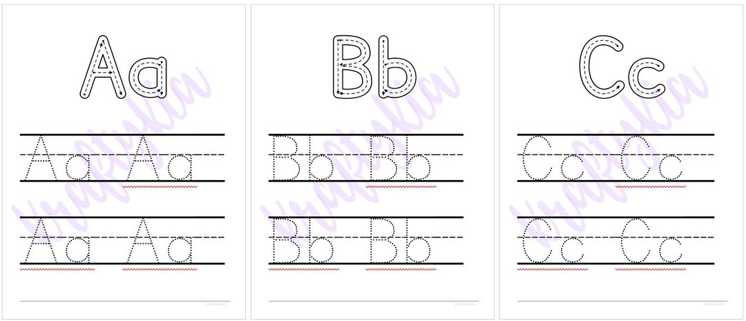 Full Alphabet Tracing Worksheet | Letter Tracing Worksheet |- DIGITAL ...