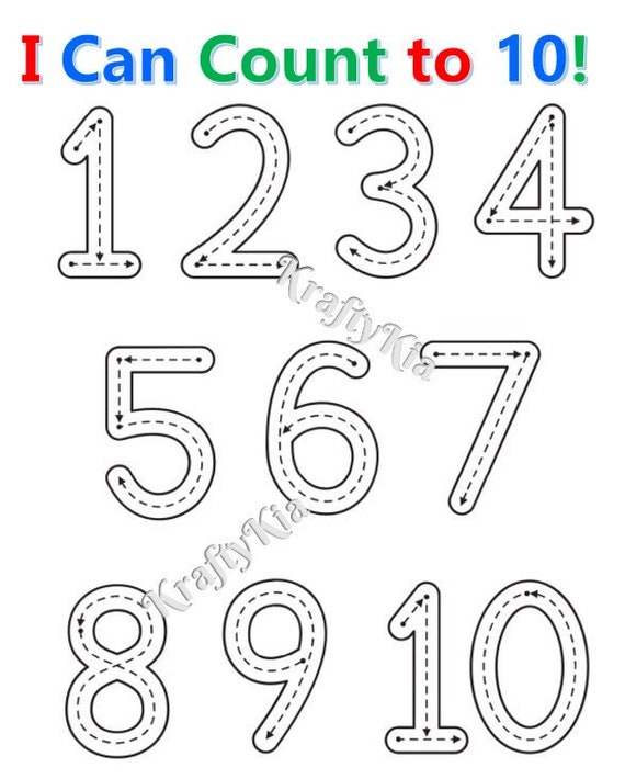 Number Tracing Worksheet DIGITAL FILE | Etsy