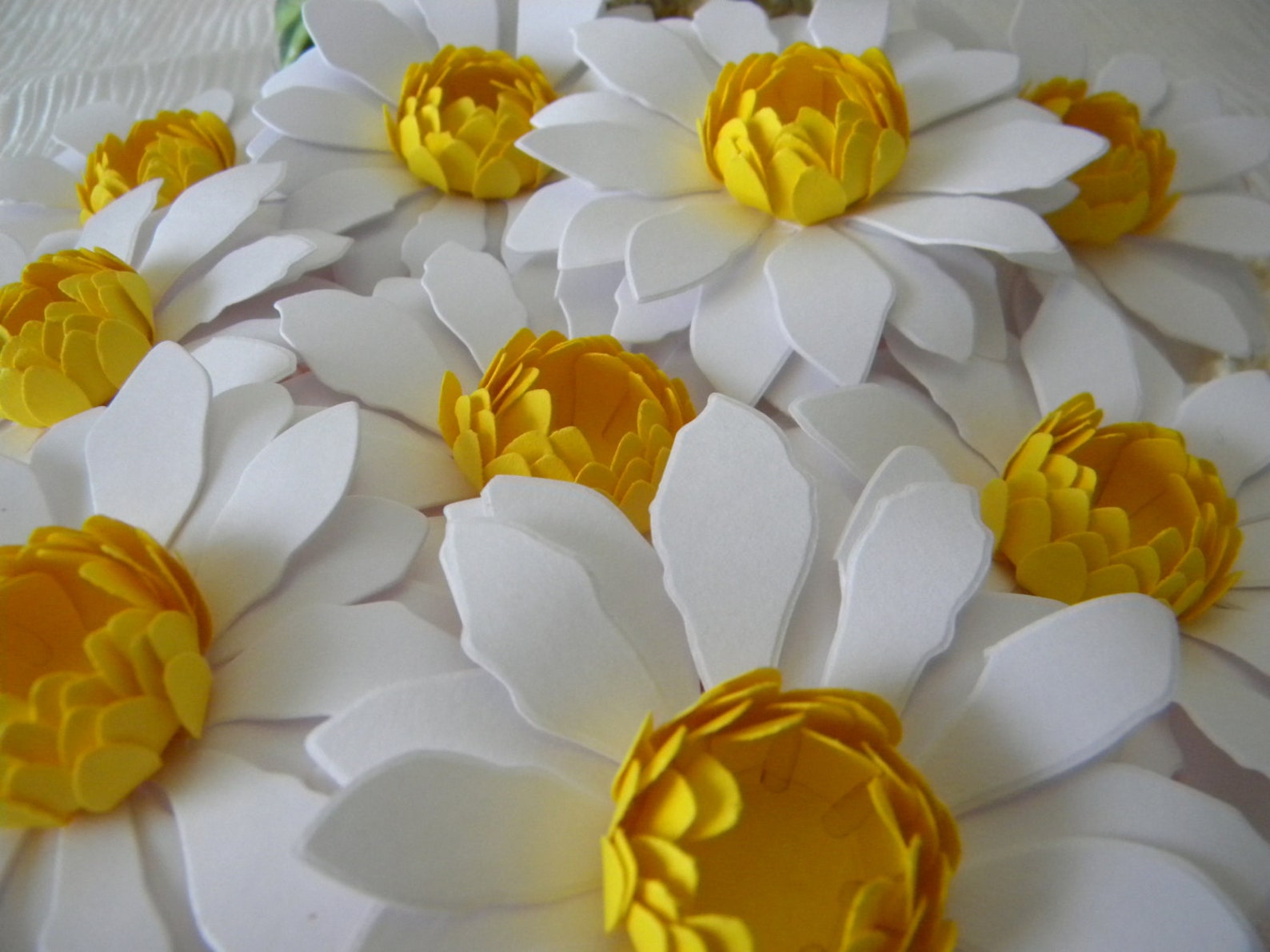 Daisies Flower Mix Colors - Wedding Paper Flowers - 50 Pcs - for ...