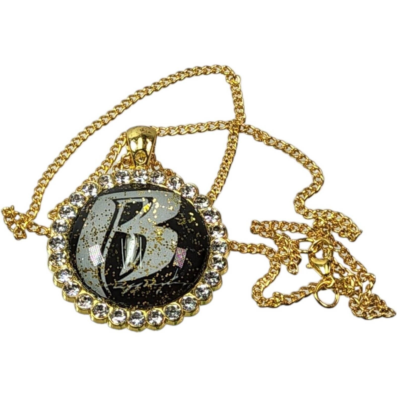 Ruff Ryder Pendant Gold With Rhinestones Plated Chain Hip Hip Necklace ...