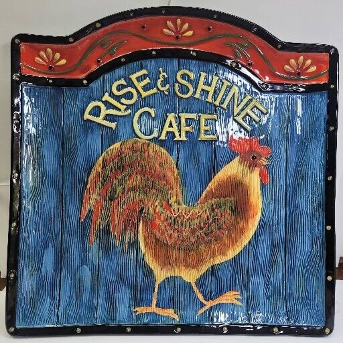 Rare Certified International Le Rooster Tray Platter 16 Inch Susan ...