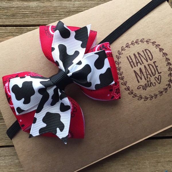 Red Bandana Bows - Etsy