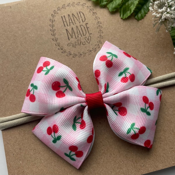 Cherry Hair Bow - Etsy