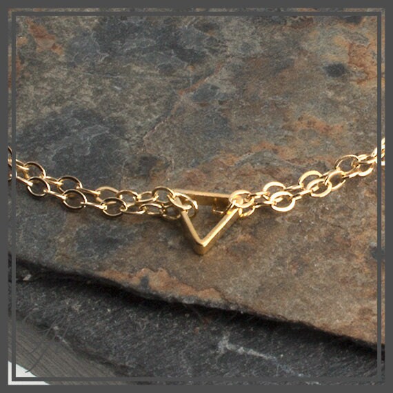 Gold Triangle Bracelet Minimalist Jewelry Stackable Bracelet | Etsy