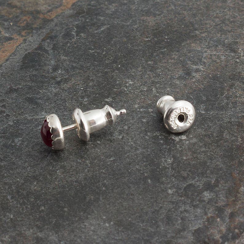 3mm Flat Disc Studs Tiny Earrings Modern Jewelry Round | Etsy