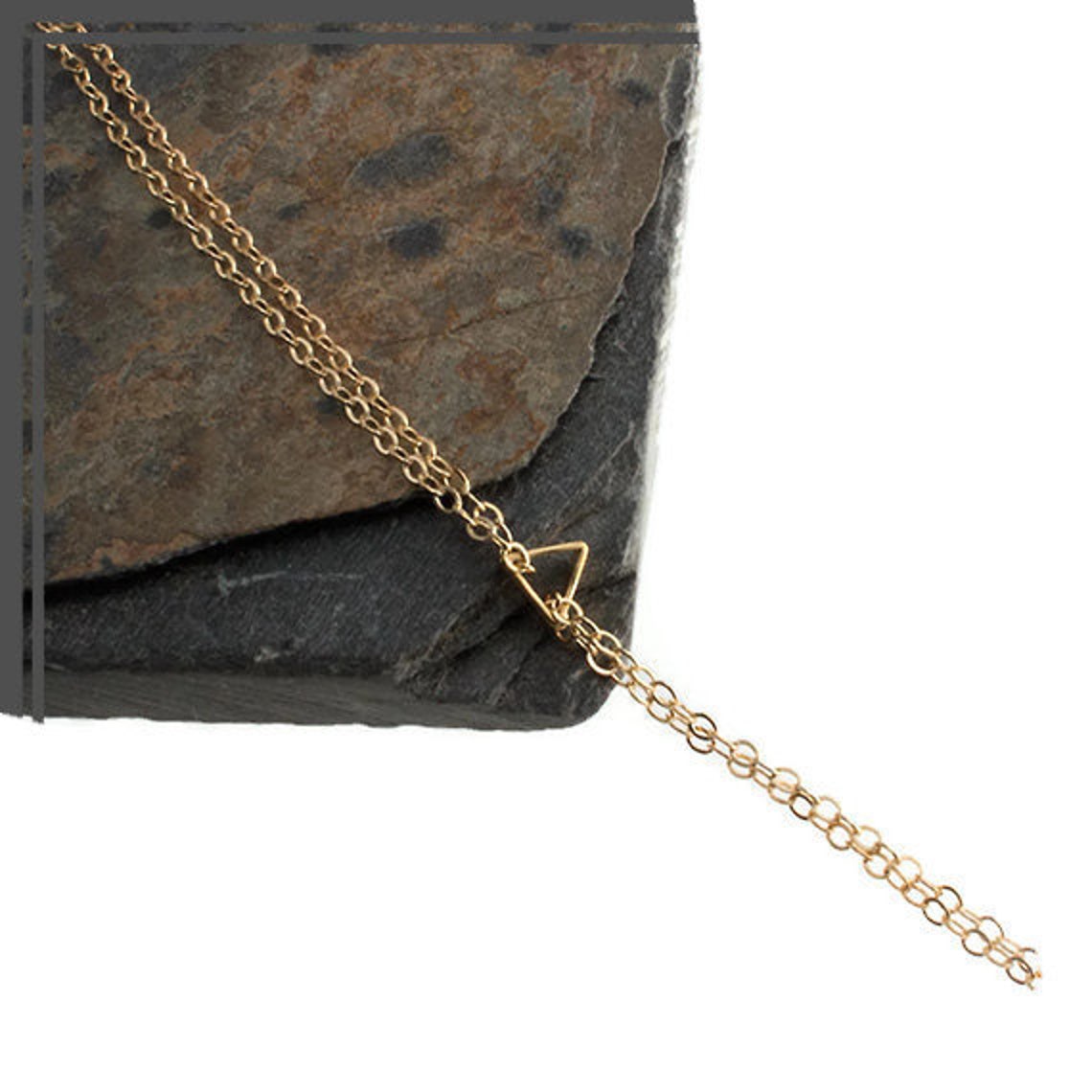 Gold Triangle Bracelet Minimalist Jewelry Stackable Bracelet | Etsy