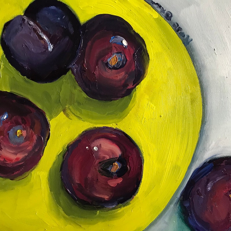 Plum Abstract Art - Etsy