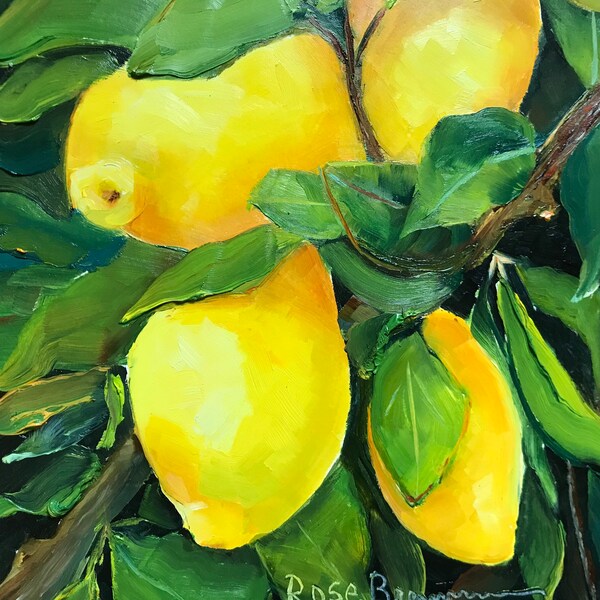 Lemon Tree Painting - Etsy