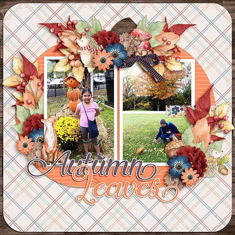 Nearly Fall Autumn Digital Scrapbook Kit Season Elements and - Etsy