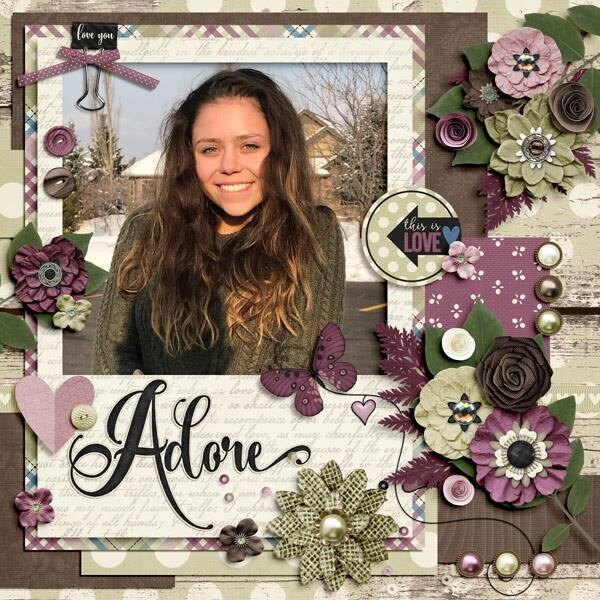 Our Love Story Valentine Digital Scrapbook Kit Bundle | Etsy