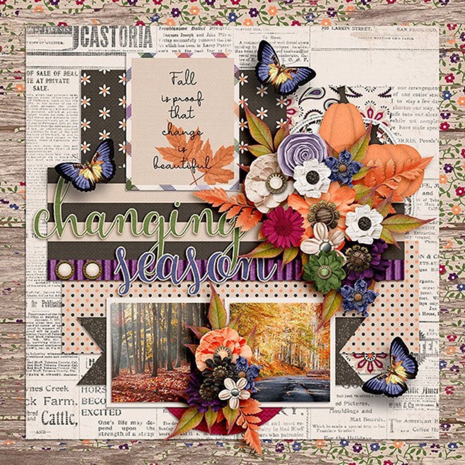 Seasons Change 12x12 Digital Scrapbook Kit Bundle - Etsy
